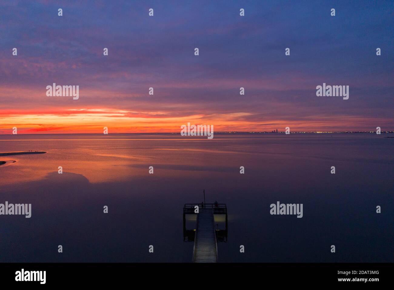Mobile Bay at sunset Stock Photo - Alamy