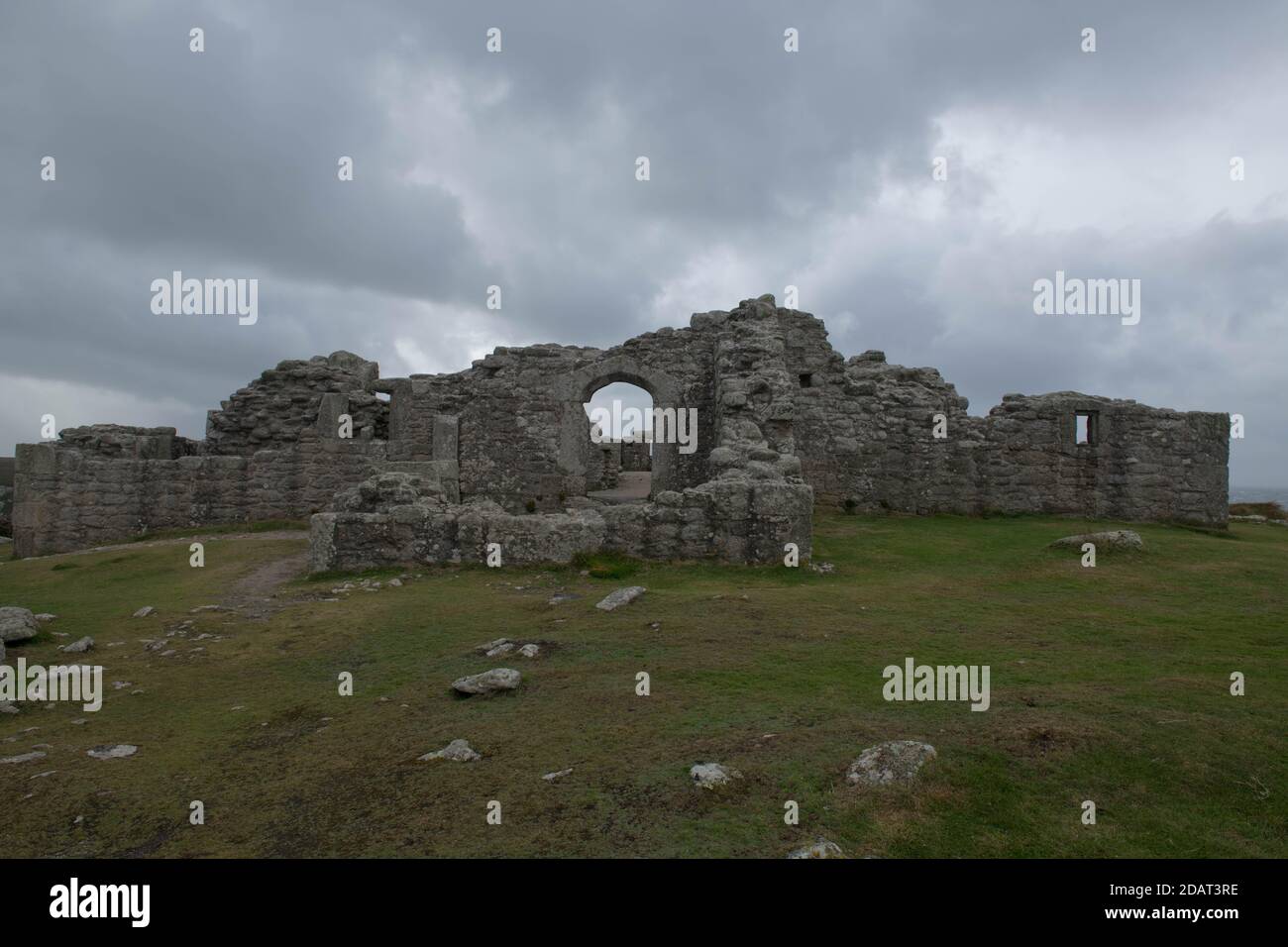 The Ruins of the Granite Stone King Charles Castle with a Dramatic ...