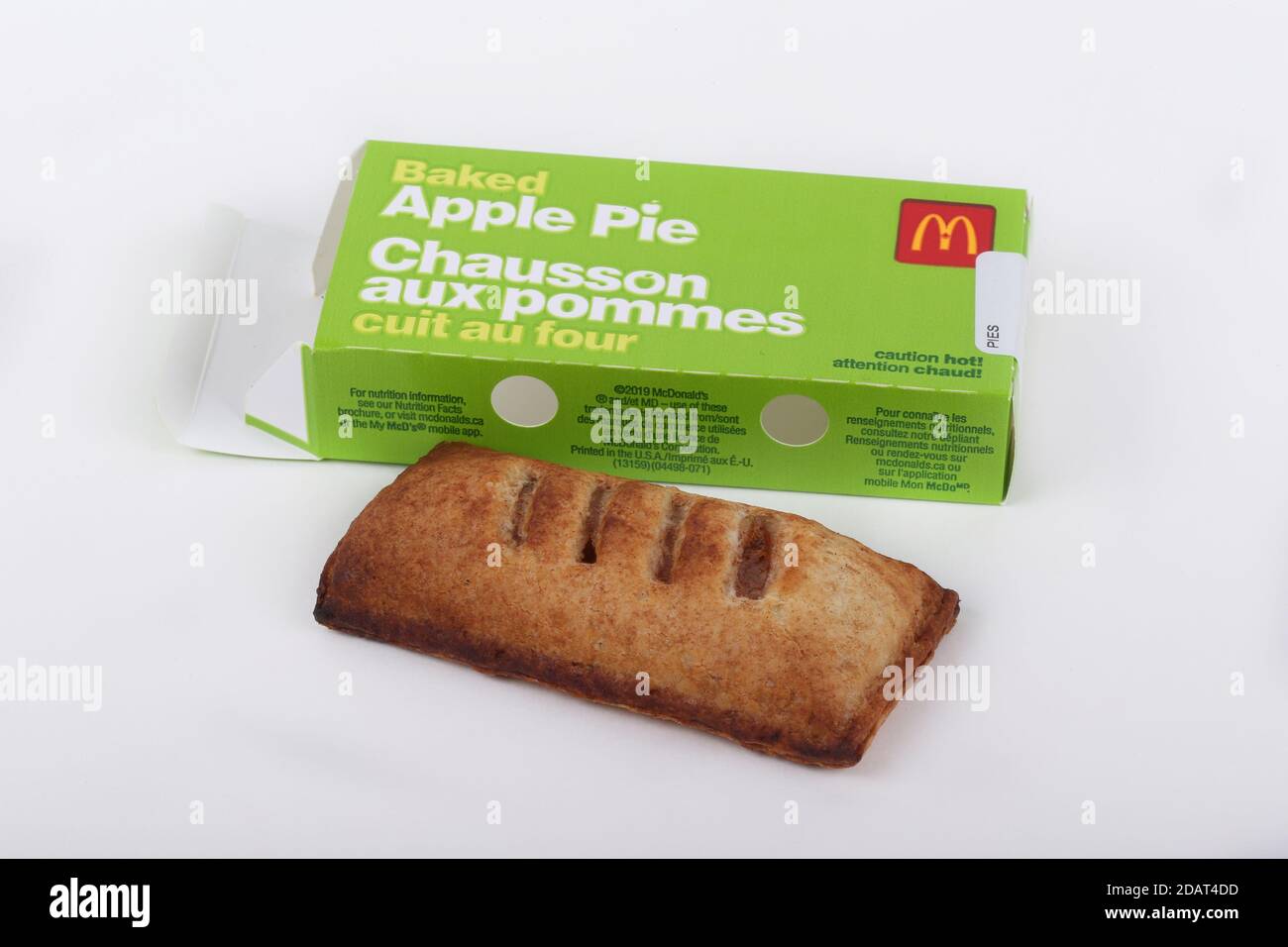 November 14 2020. London Ontario Canada, McDonalds, apple Pie with box ...