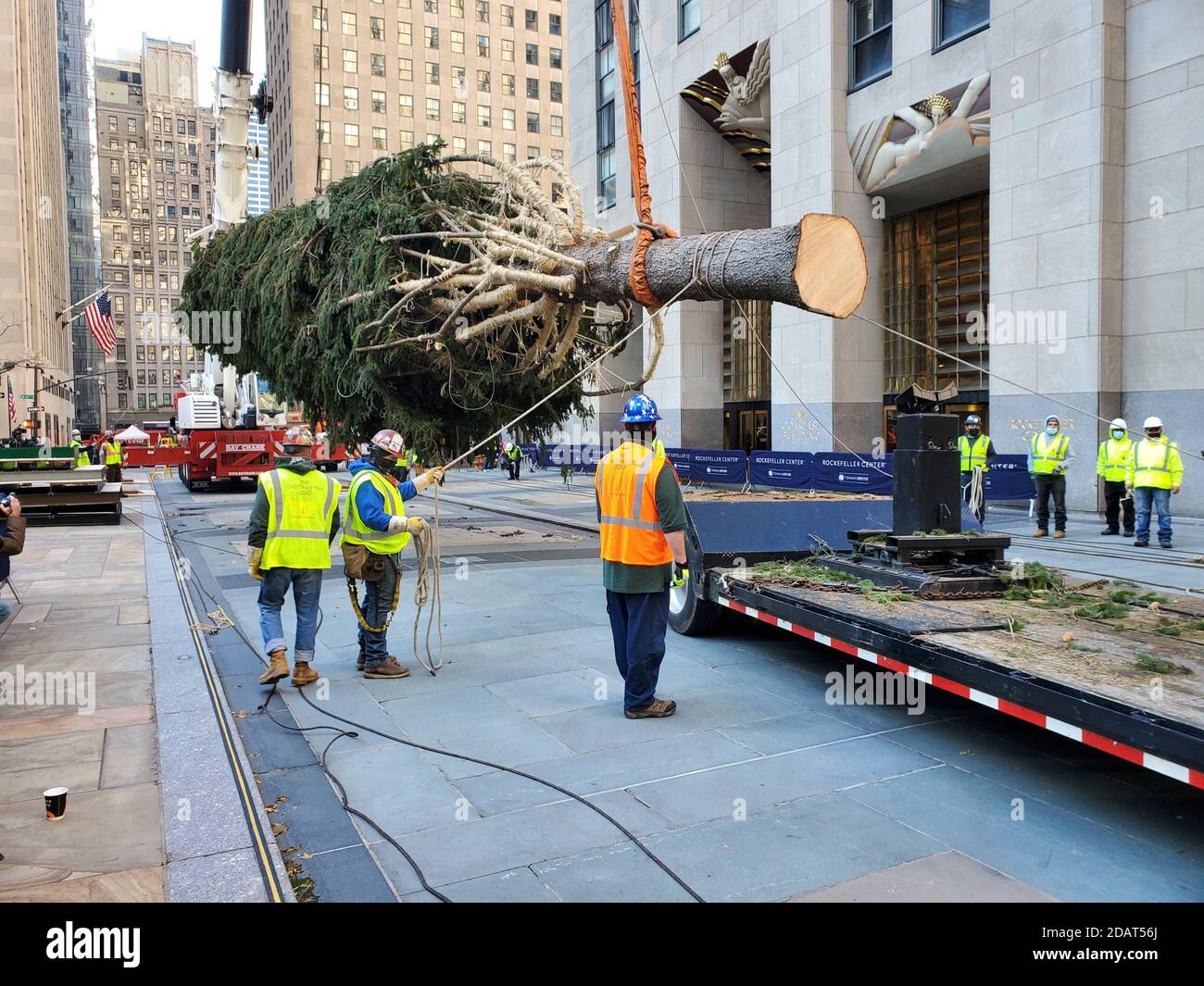 New York, New York, USA. 14th Nov, 2020. Arrival of the Rockerfeller ...