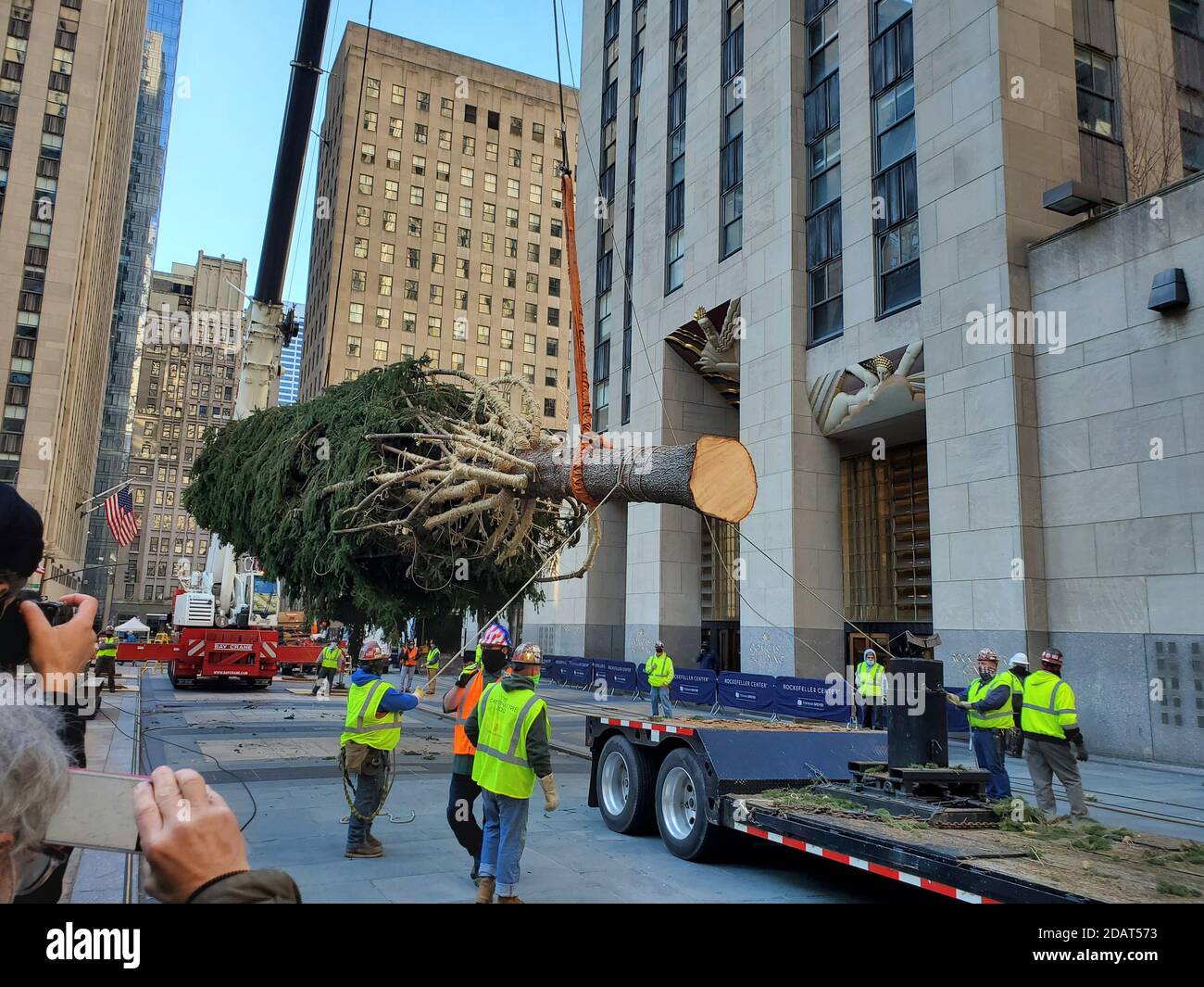 New York, New York, USA. 14th Nov, 2020. Arrival of the Rockerfeller ...