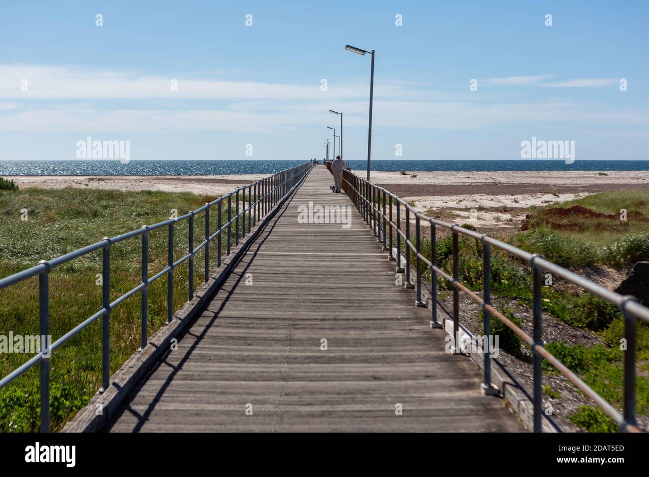 The kingston jetty located on the limstone coast out to the end of the ...