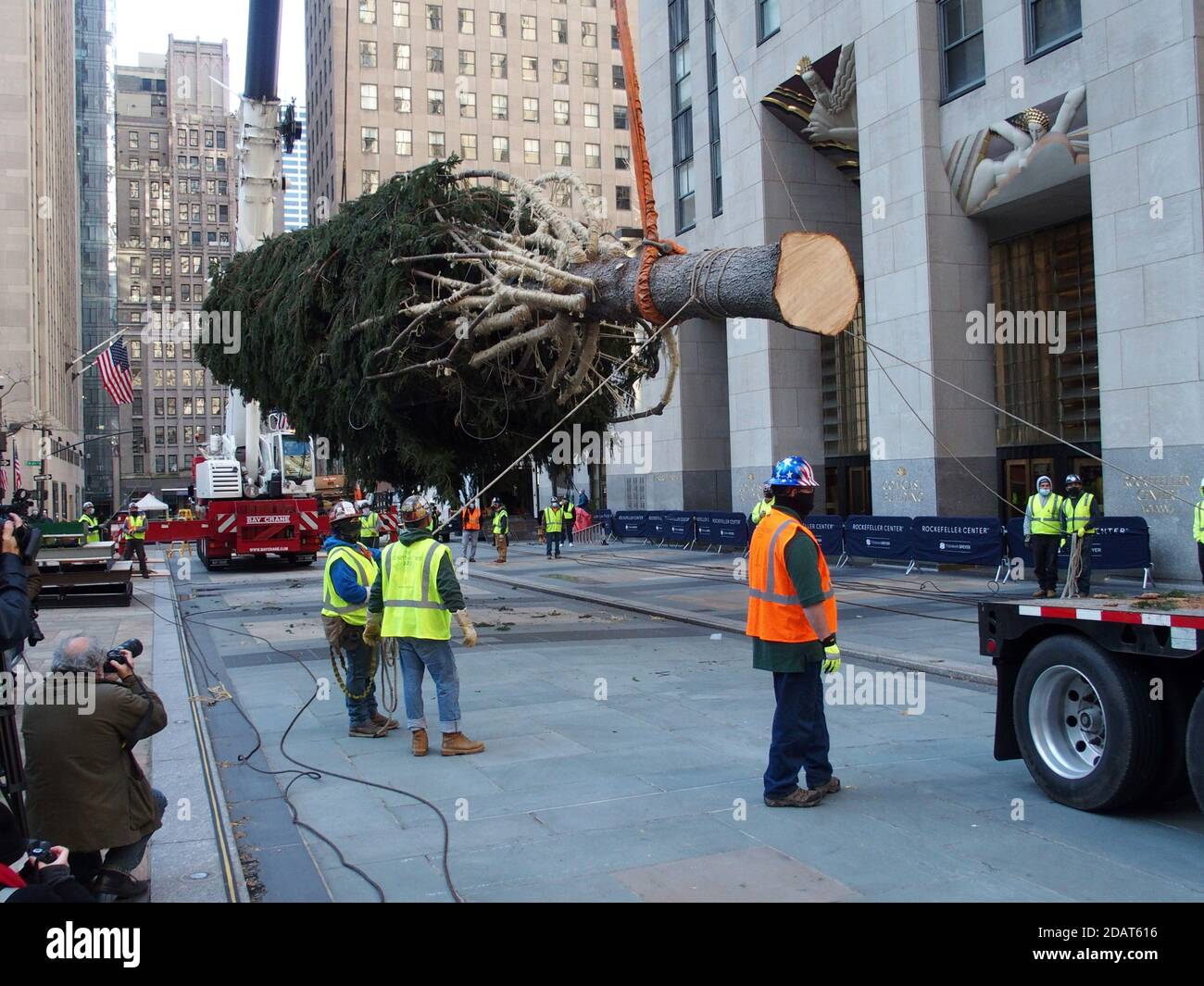 New York, New York, USA. 14th Nov, 2020. Arrival of the Rockerfeller ...