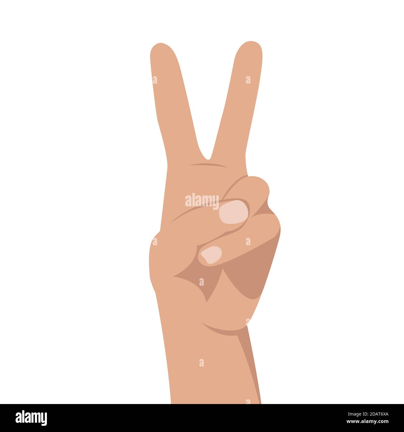 hand gestures , vector illustration ,flat style ,profile Stock Photo ...