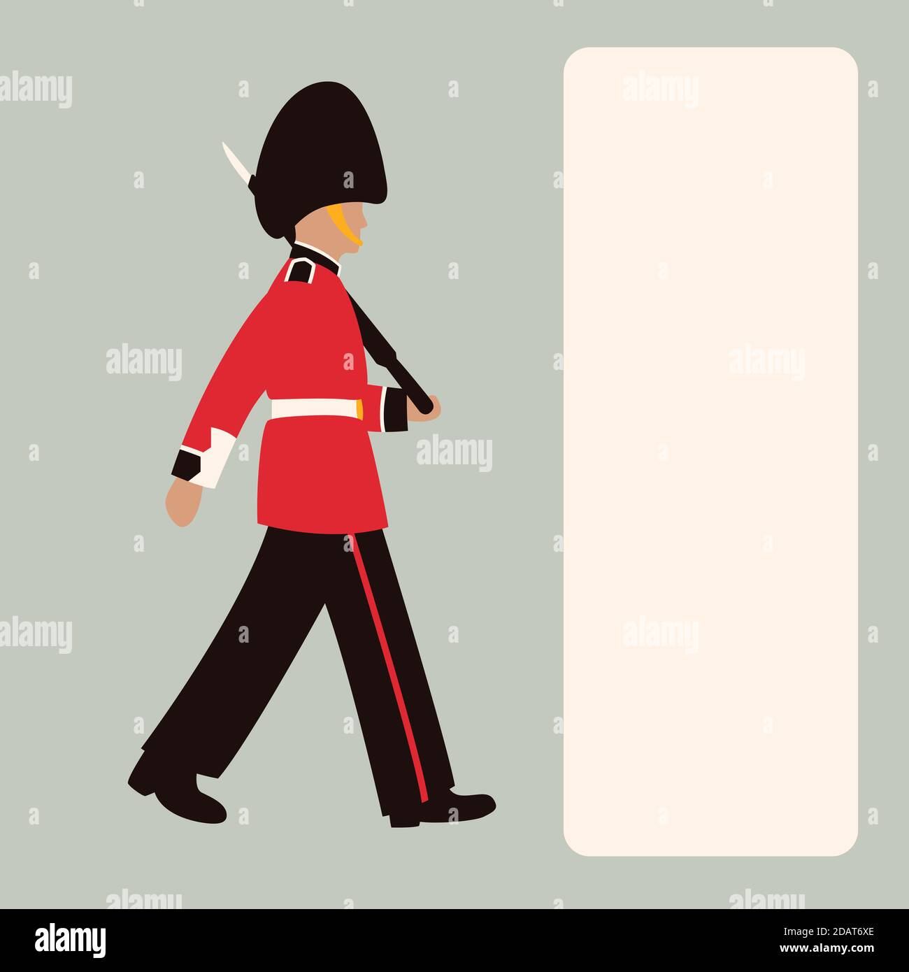 royal Guard , vector illustration, flat style,profile view Stock Photo ...