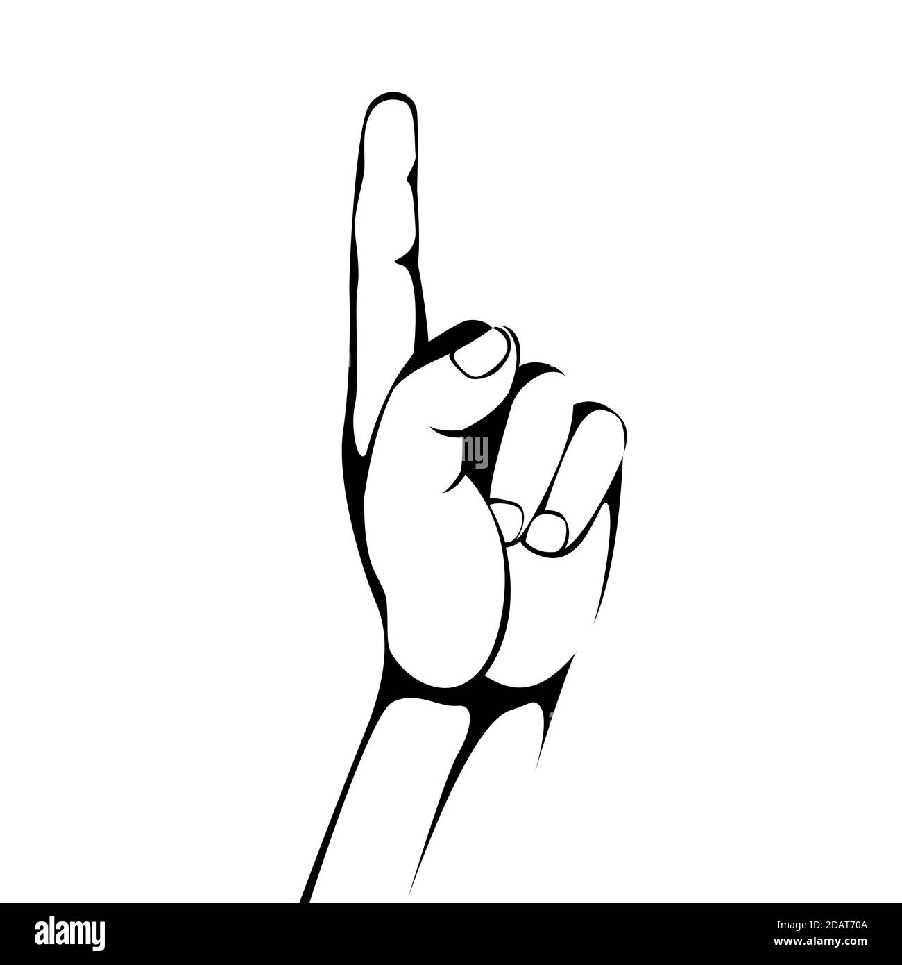 hand gestures , vector illustration , lining draw ,profile Stock Photo ...