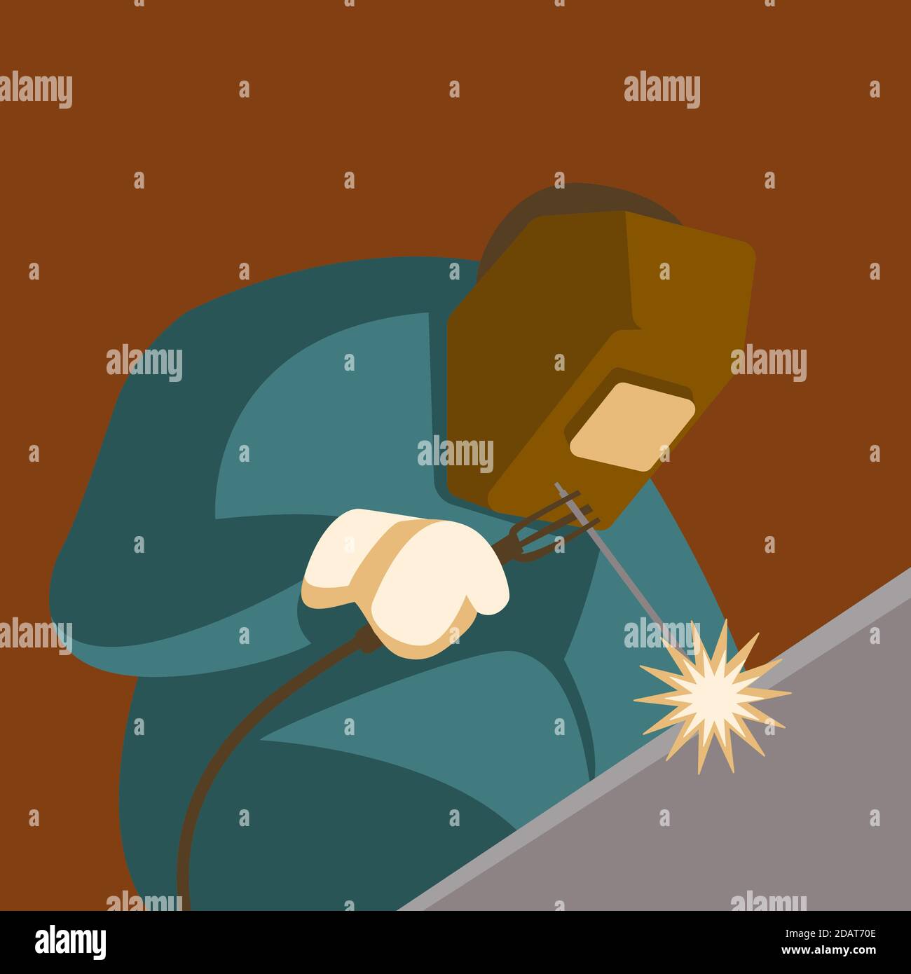 welder, vector illustration.flat style,front view Stock Photo - Alamy