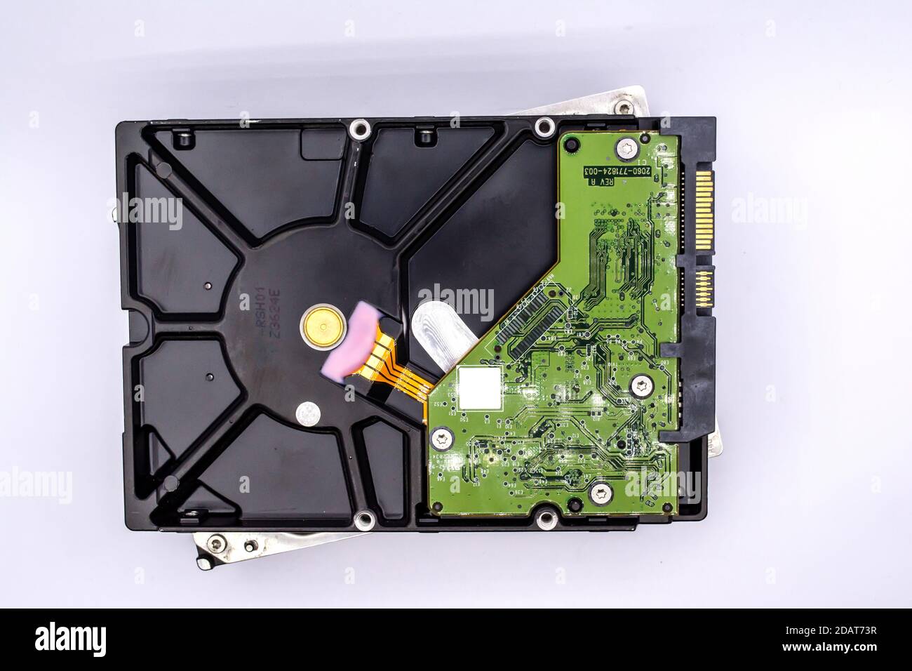 PC Internal Hard disk 3.5 isolated on white background. SATA hard disk ...