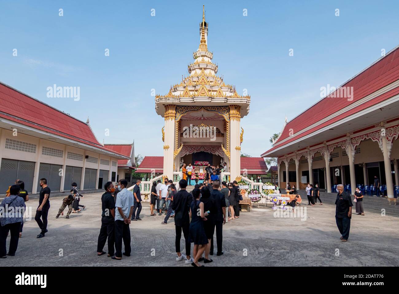 Pranburi, Thailand - August 1,2020 : Real Thai cremation ceremony which ...