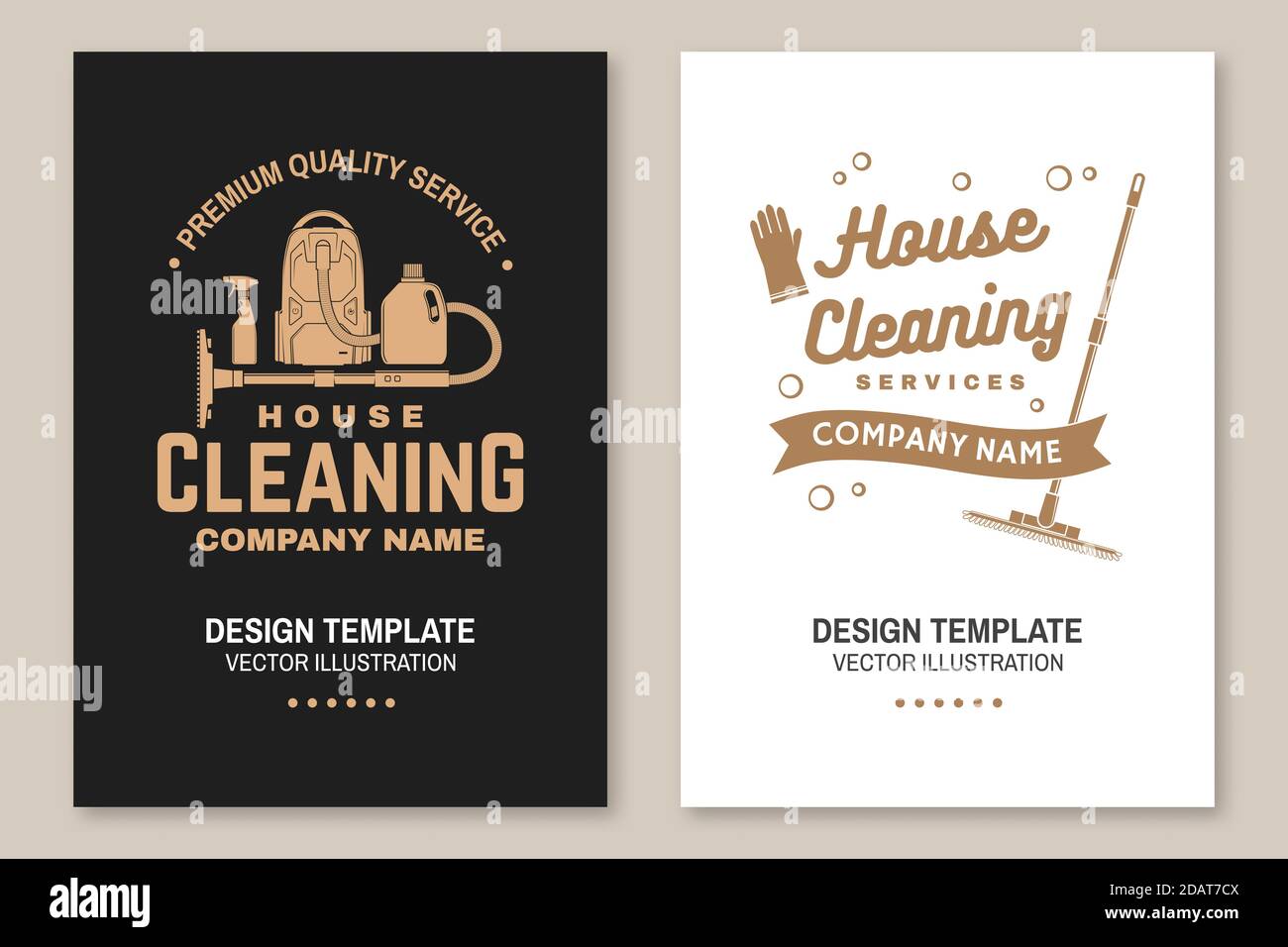 Cleaning company covers, invitations, posters, banners, flyers. Vector ...