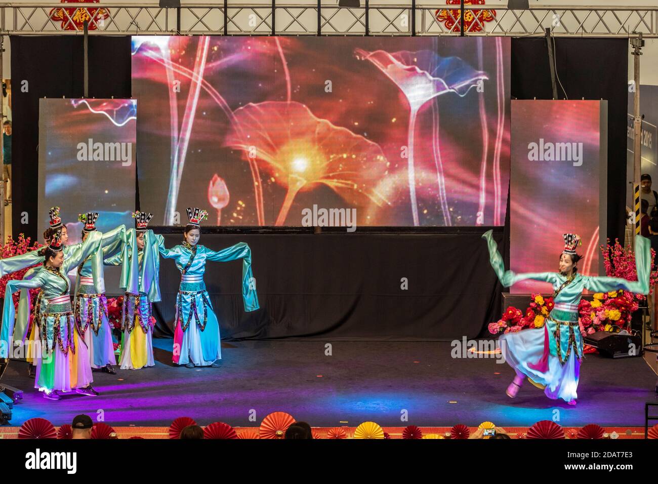 Tang Dynasty dance performance Chinese ladies performing traditional ...