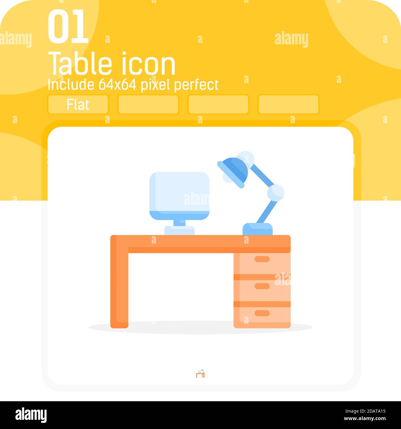 Table icon with flat style isolated on white background. Vector ...