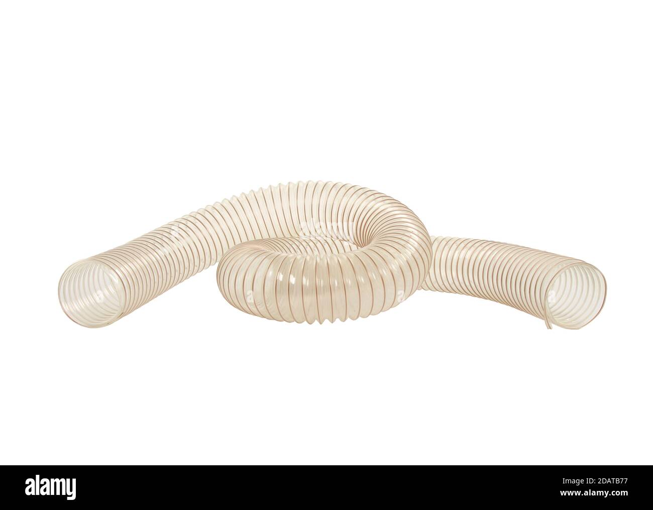 Corrugated polyurethane pipe isolated on a white background Stock Photo ...