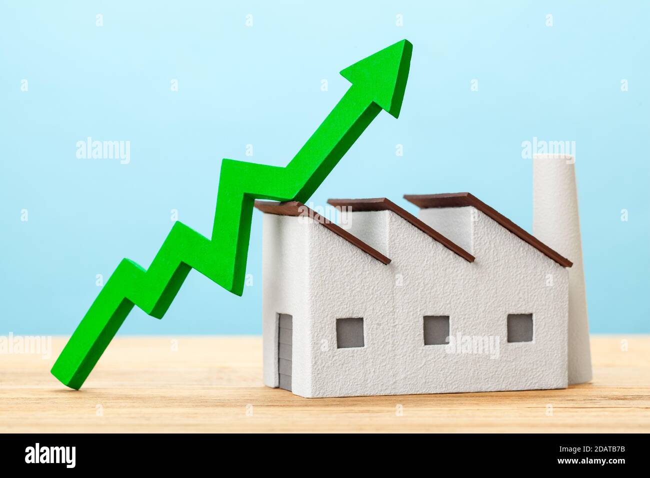 Factory and up arrow. The concept of production growth and profit Stock ...