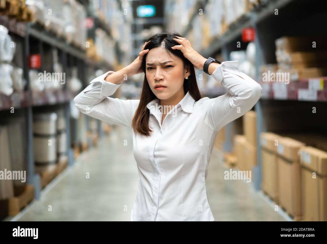Stressed factory worker hi-res stock photography and images - Alamy