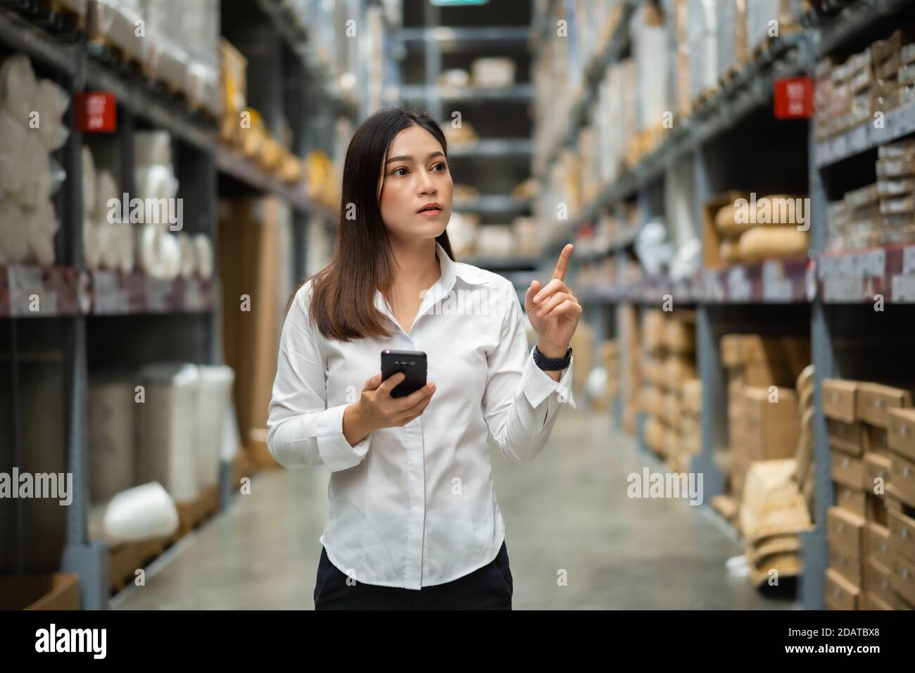 Woman inventory manager logistics hi-res stock photography and images ...
