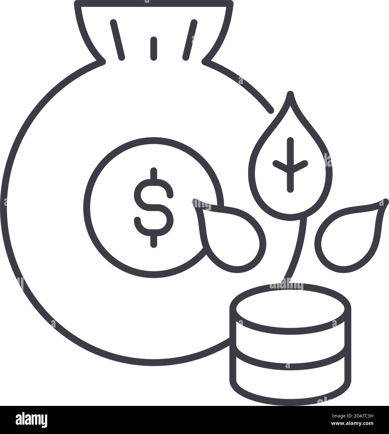 Capital icon, linear isolated illustration, thin line vector, web ...