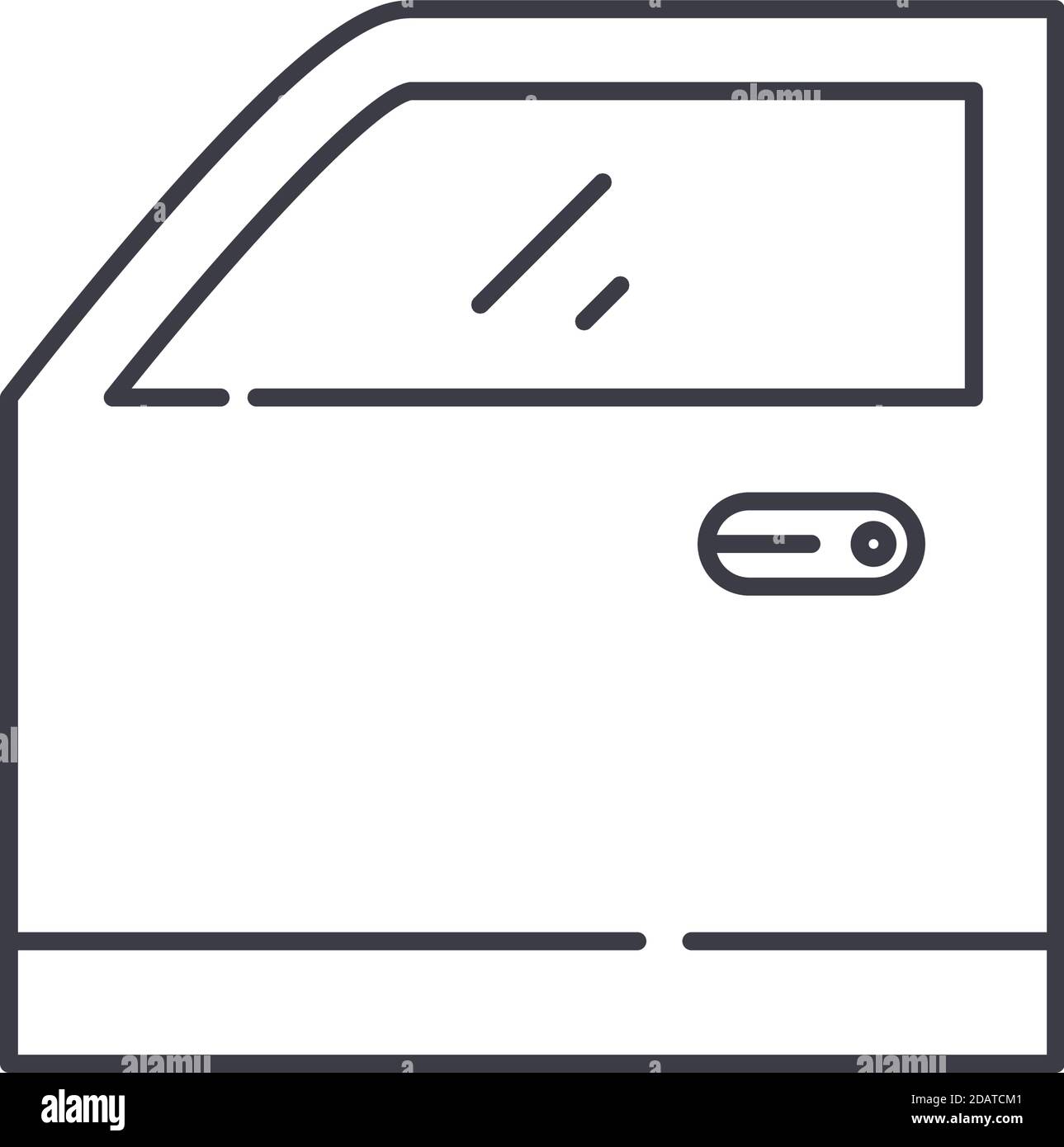 Car door icon, linear isolated illustration, thin line vector, web ...