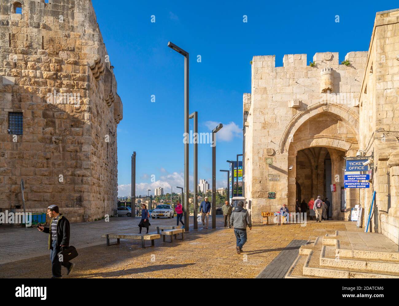 View of Jaffa Gate and the Old City, UNESCO World Heritage Site ...