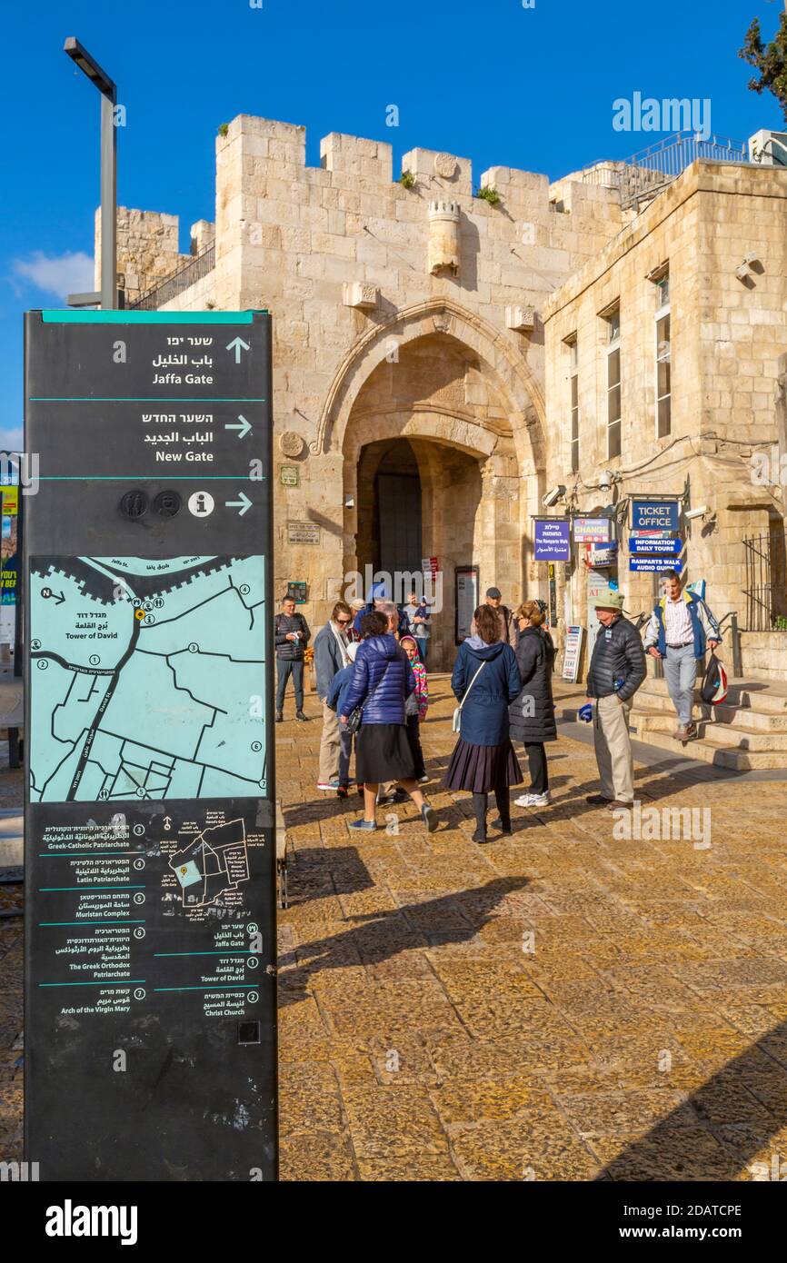View of Jaffa Gate and the Old City, UNESCO World Heritage Site ...