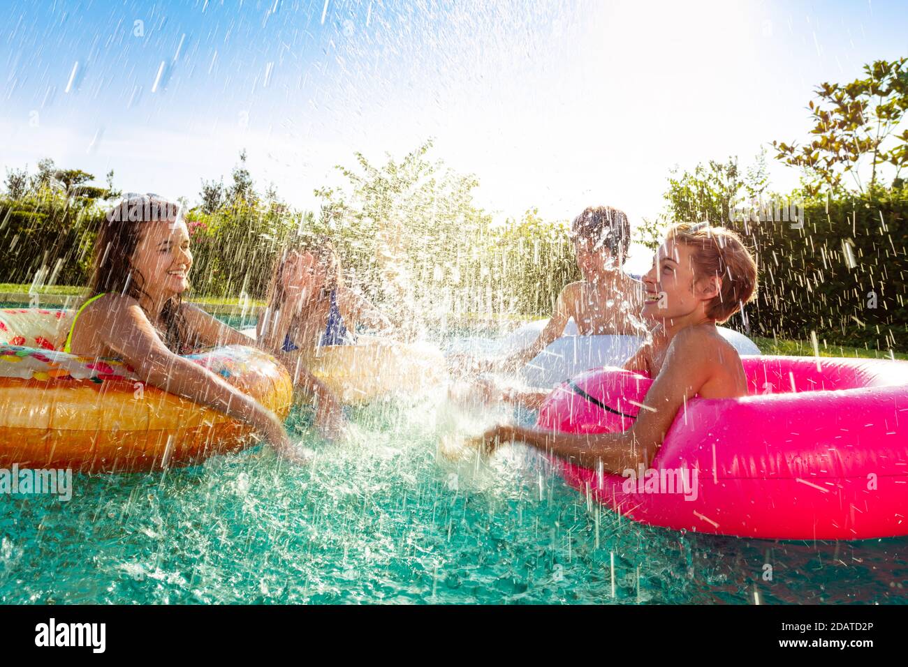 Kids holiday pool bikini hi-res stock photography and images - Alamy