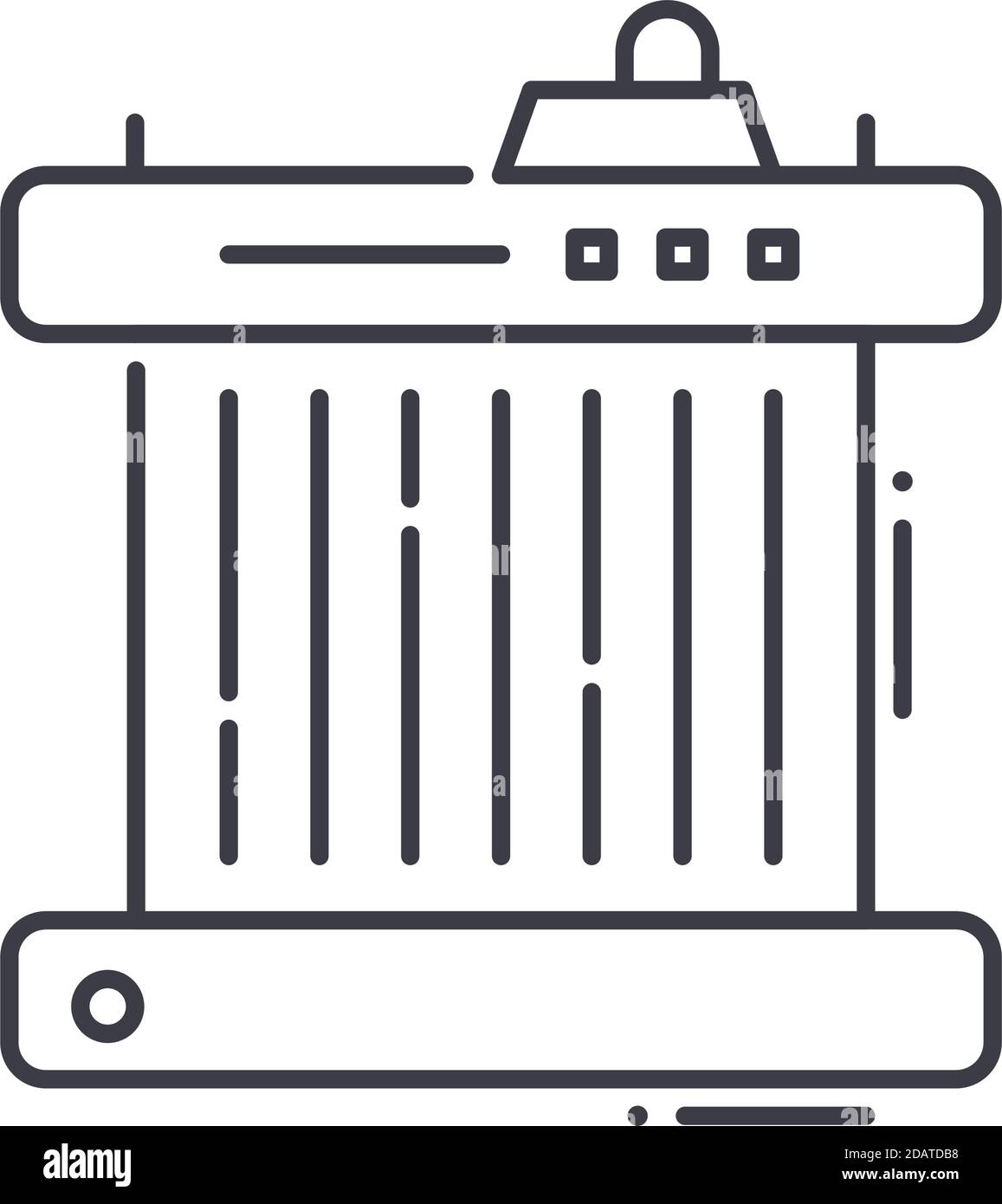 Car radiator icon, linear isolated illustration, thin line vector, web ...