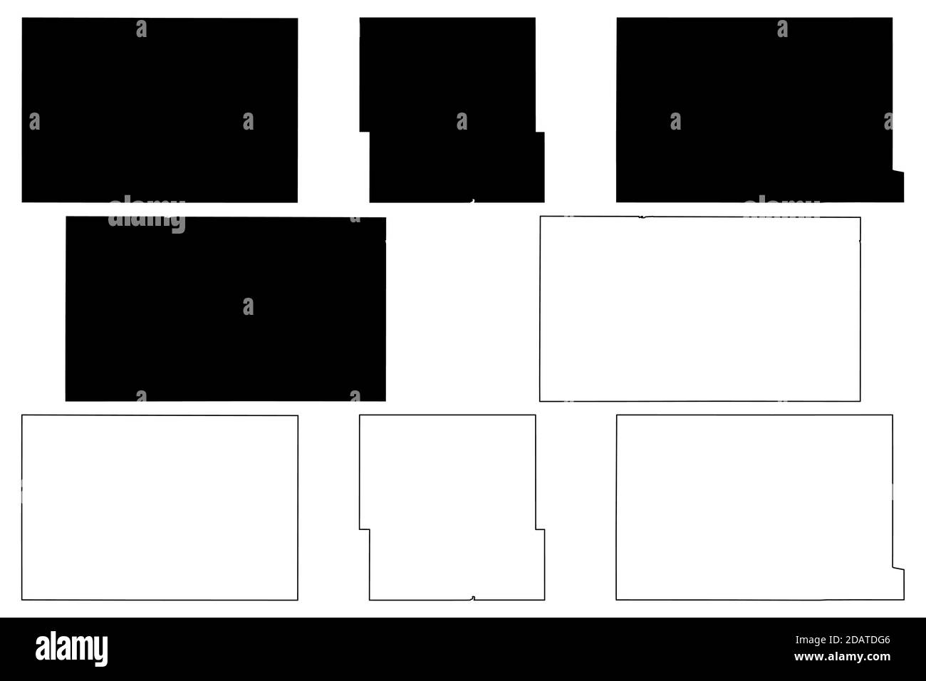 Ransom county map Black and White Stock Photos & Images - Alamy