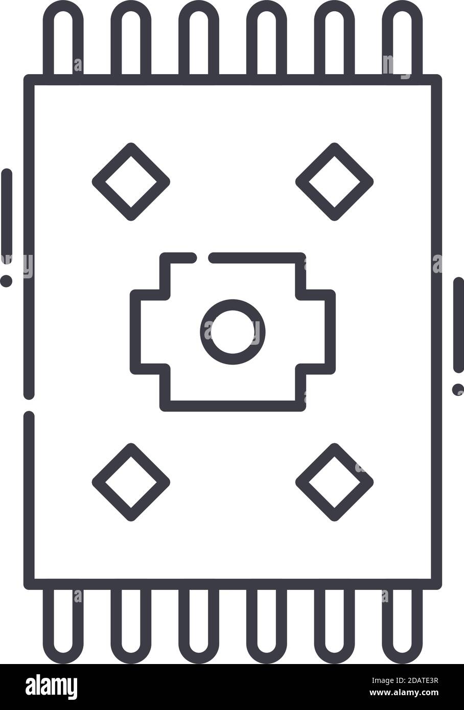 Carpet icon, linear isolated illustration, thin line vector, web design ...