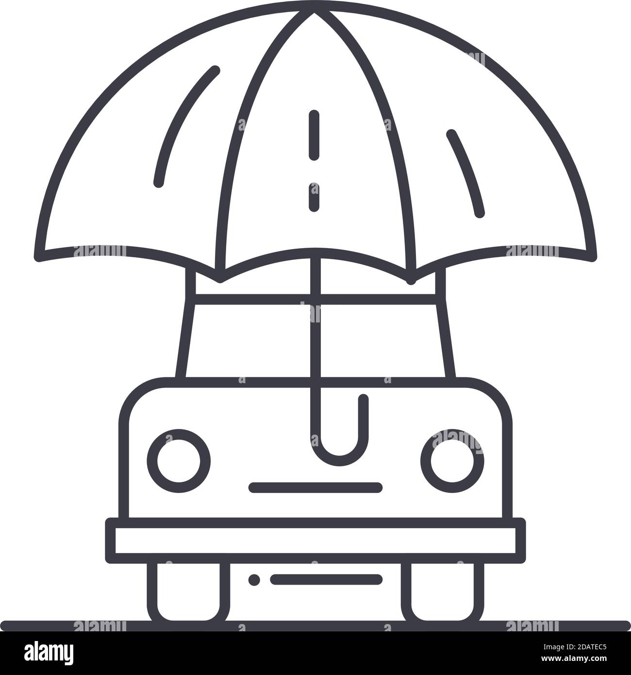 Car insurance icon, linear isolated illustration, thin line vector, web ...