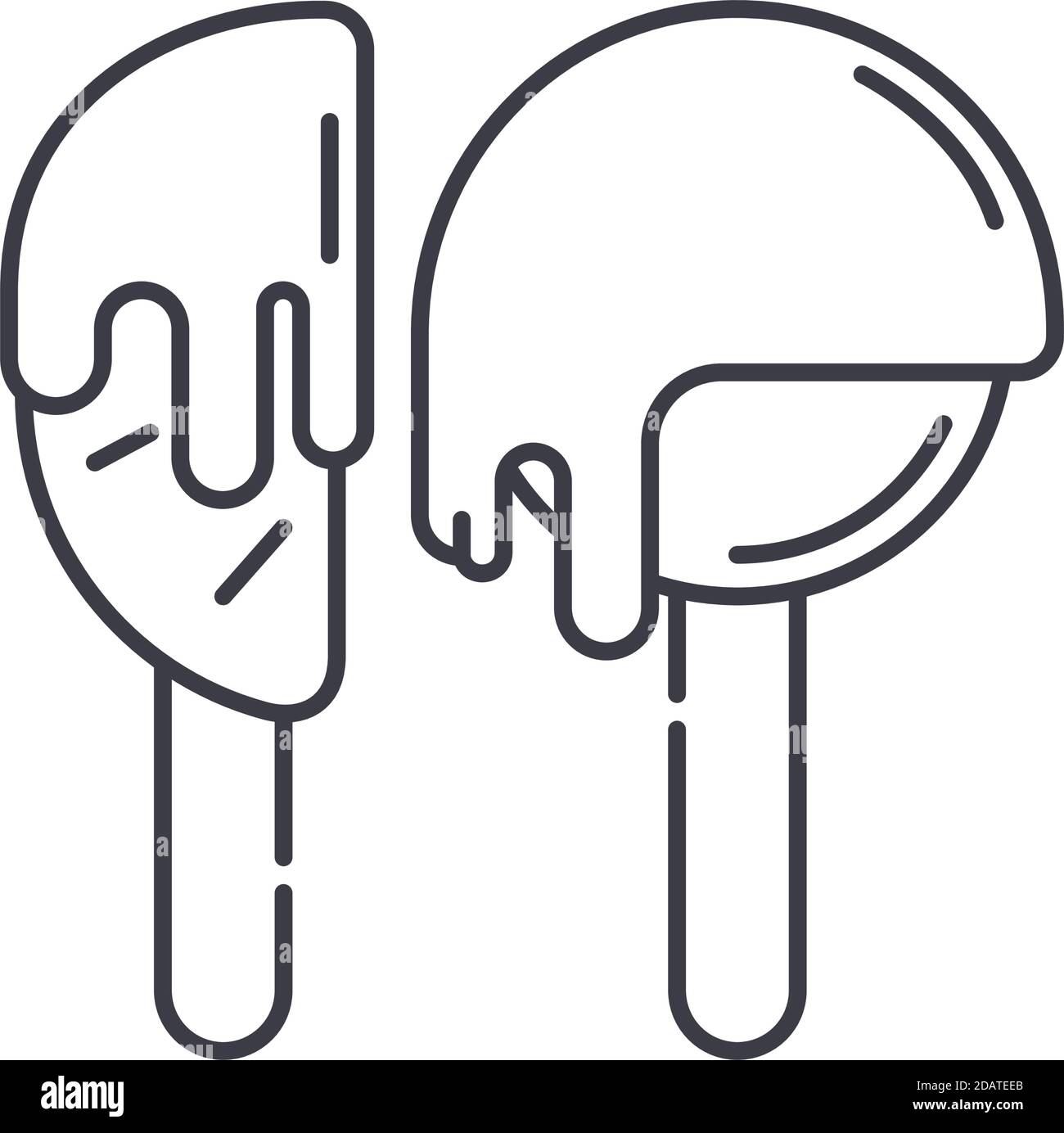 Candy ruit icon, linear isolated illustration, thin line vector, web ...