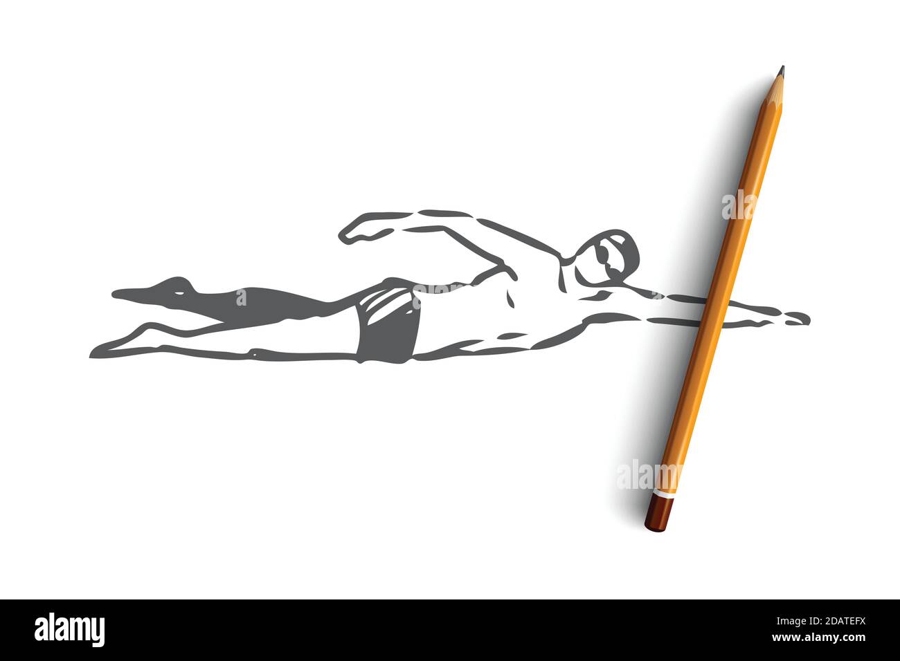 Adult swimming underwater pool Stock Vector Images - Alamy