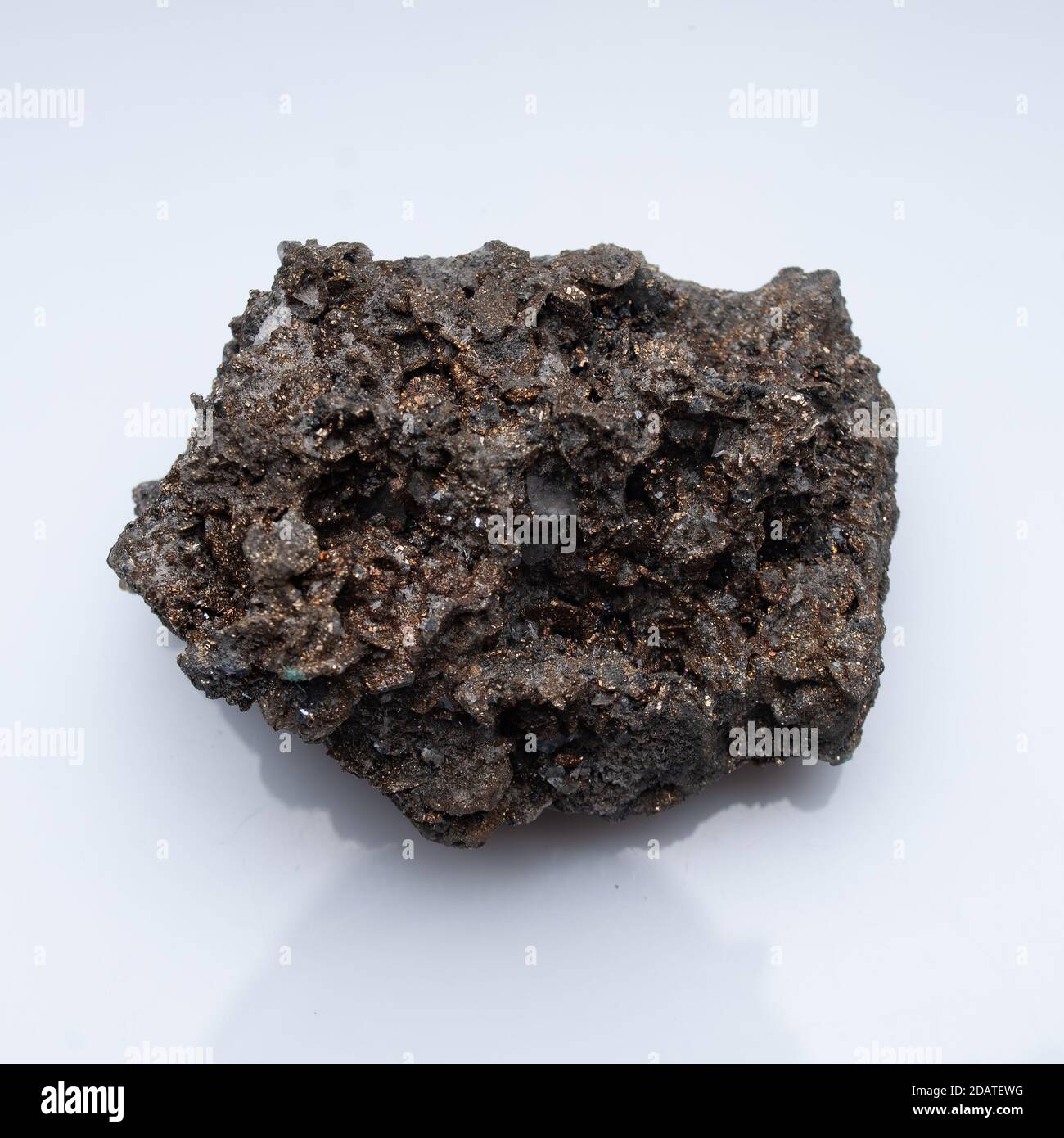 Natural mineral pyrrhotite on a white background Stock Photo - Alamy