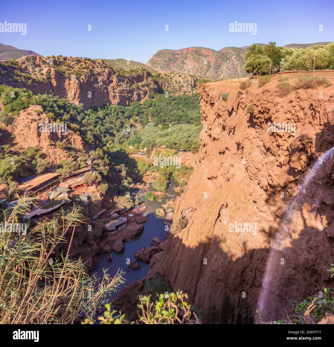 Ouzoud waterfalls near Marrakech in High Atlas, Morocco. North Africa ...