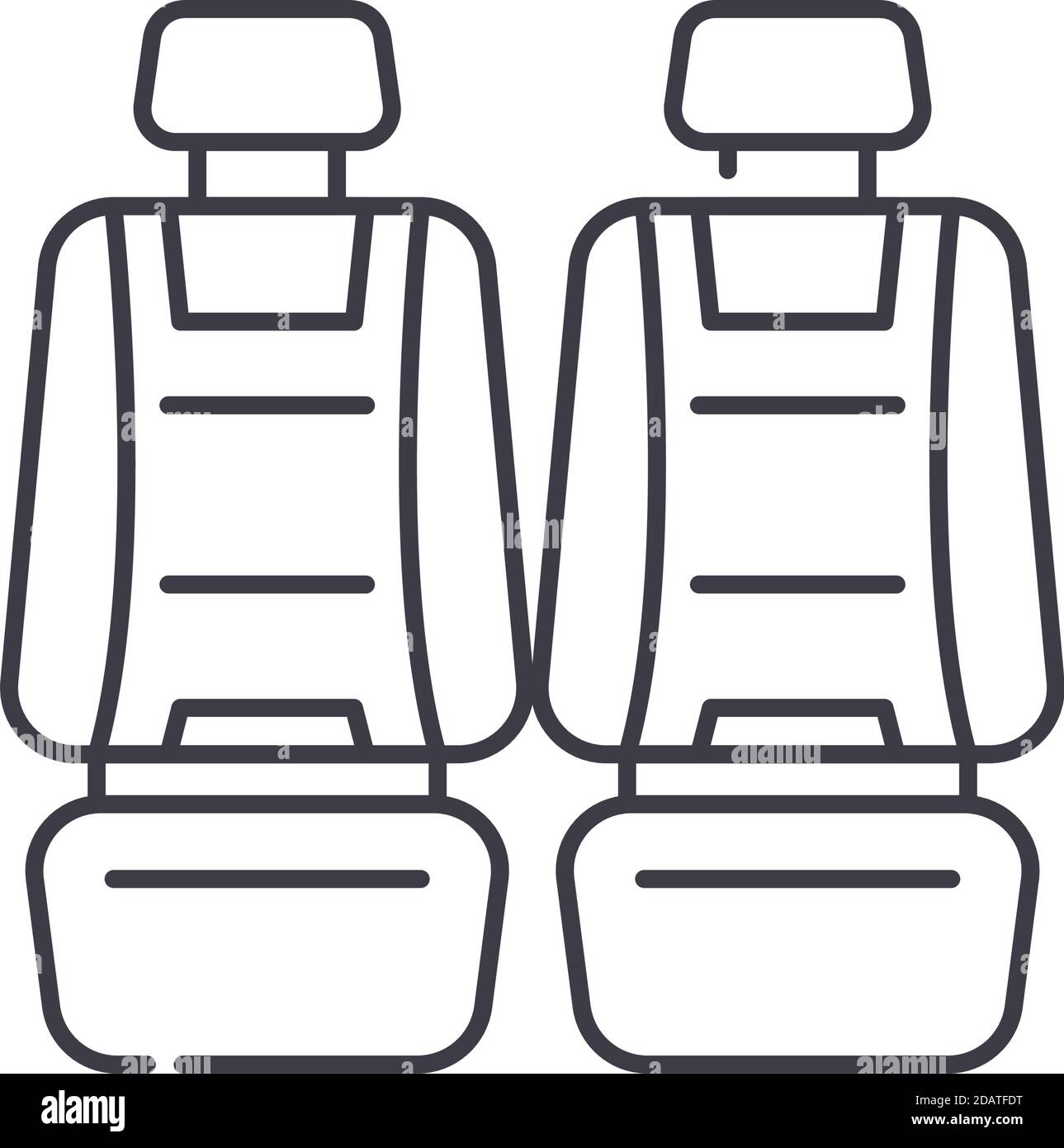 Car seats icon, linear isolated illustration, thin line vector, web ...