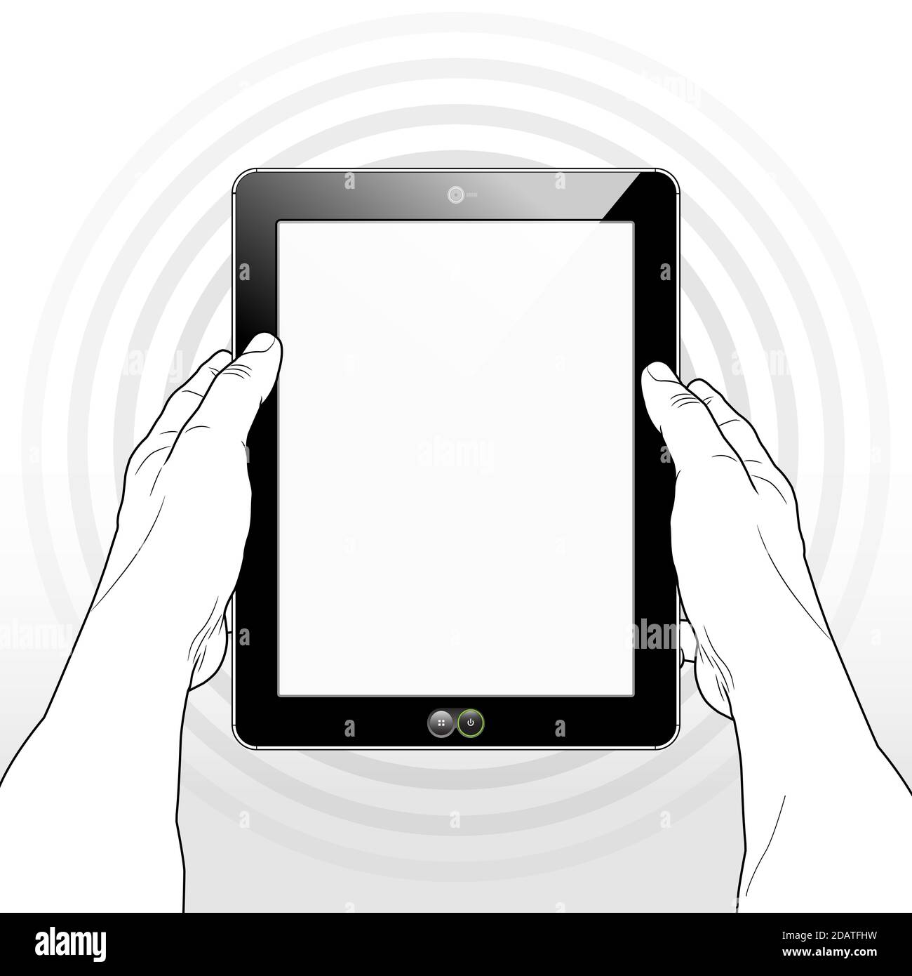 Digital tablet portable information device Stock Vector Images - Alamy