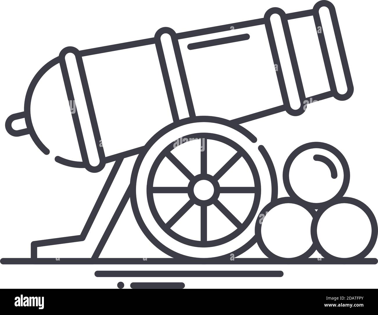 Linear cannon icon hi-res stock photography and images - Alamy