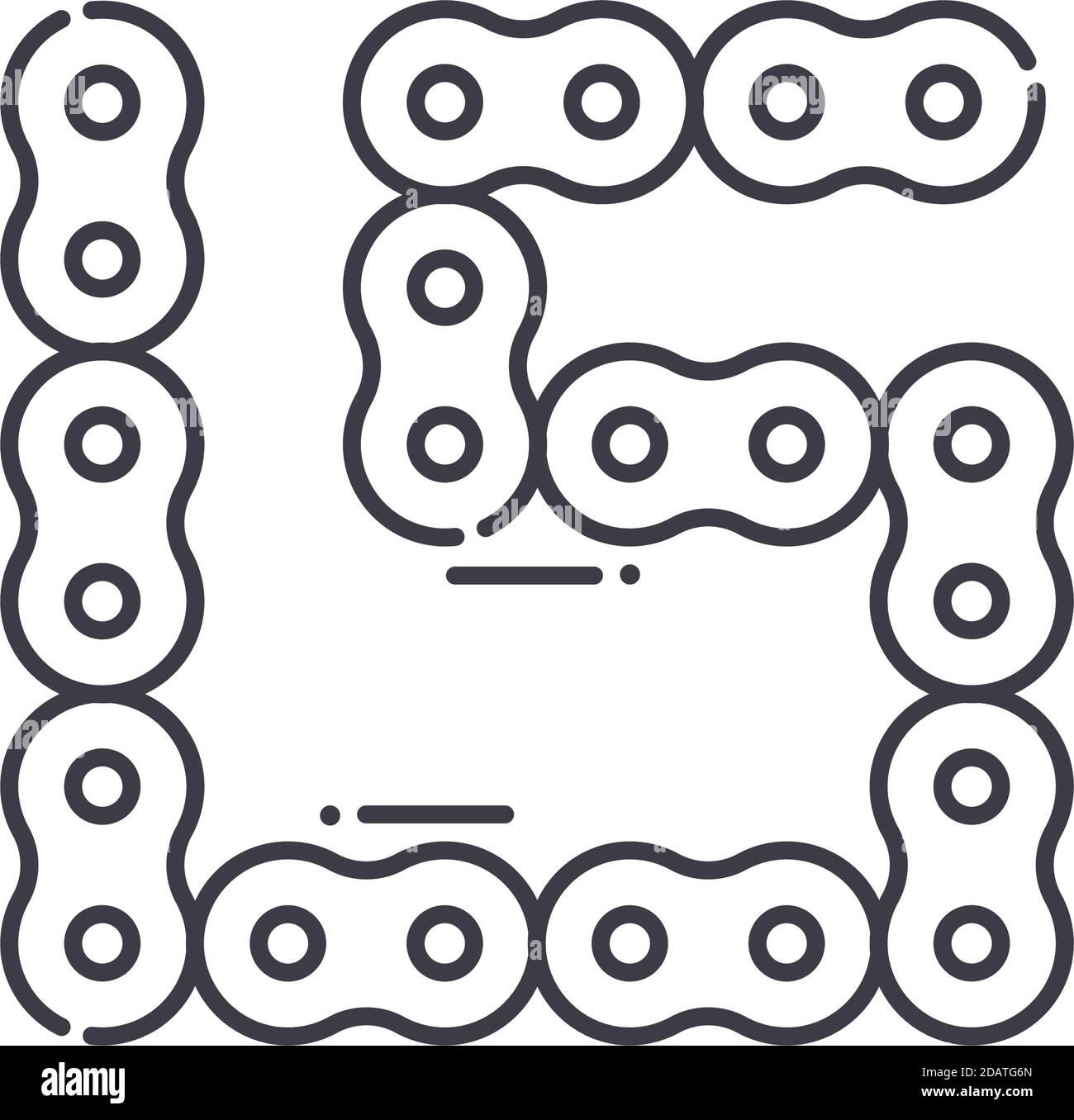 Car chain icon, linear isolated illustration, thin line vector, web ...