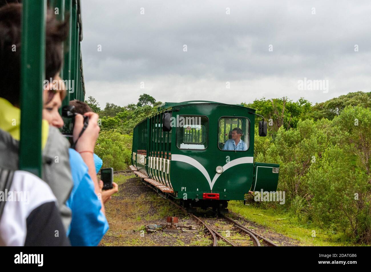 Visitors on board the Jungle train (Rainforest Ecological Train ...
