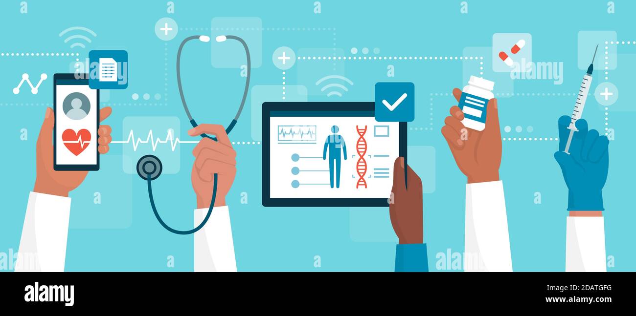 Hospital patient's hands Stock Vector Images - Alamy