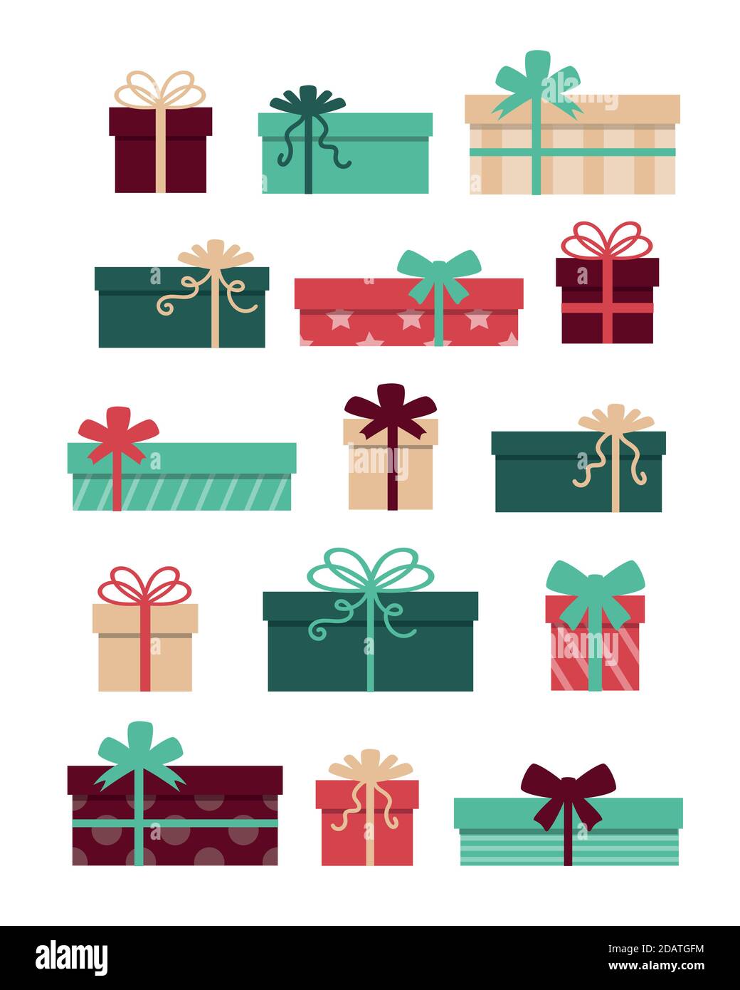 Gift box present bows Stock Vector Images - Alamy