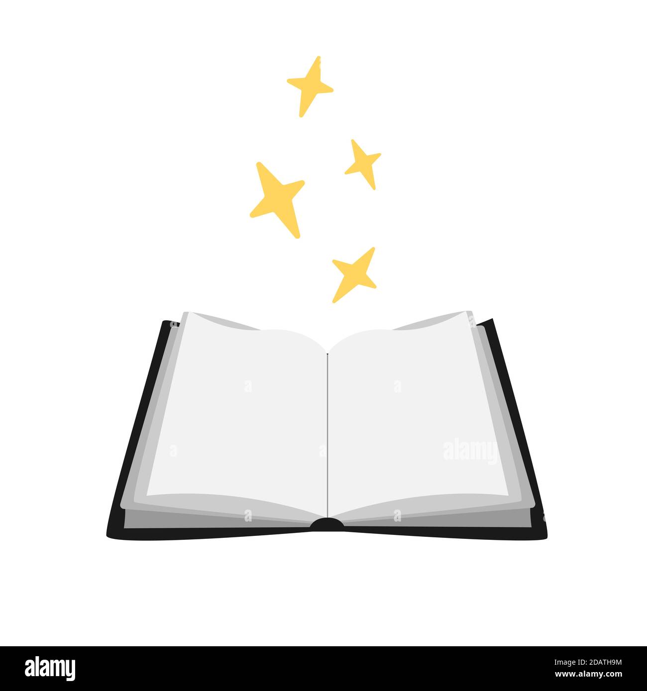 open blank book with stars. vector illustration Stock Vector Image ...