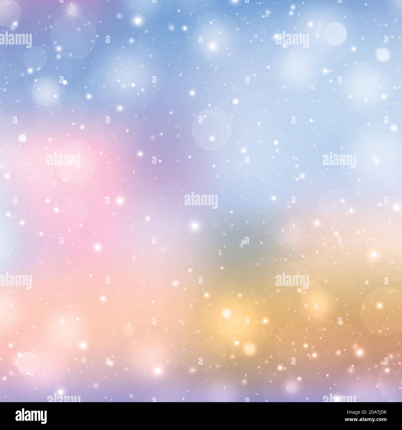 White blurred bokeh on blue background - Vector illustration Stock ...