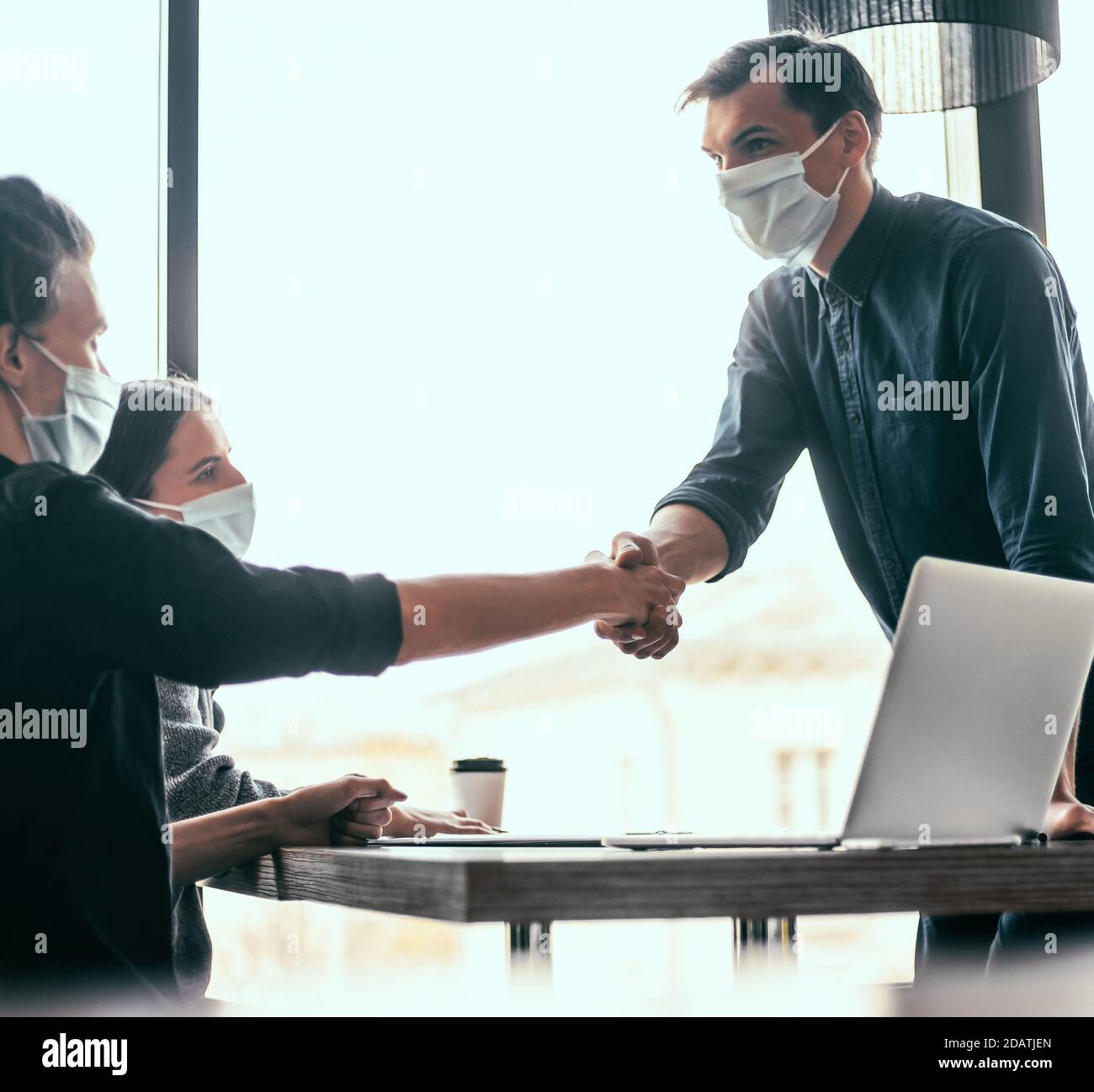 close up. financial partners are shaking hands with each other Stock ...