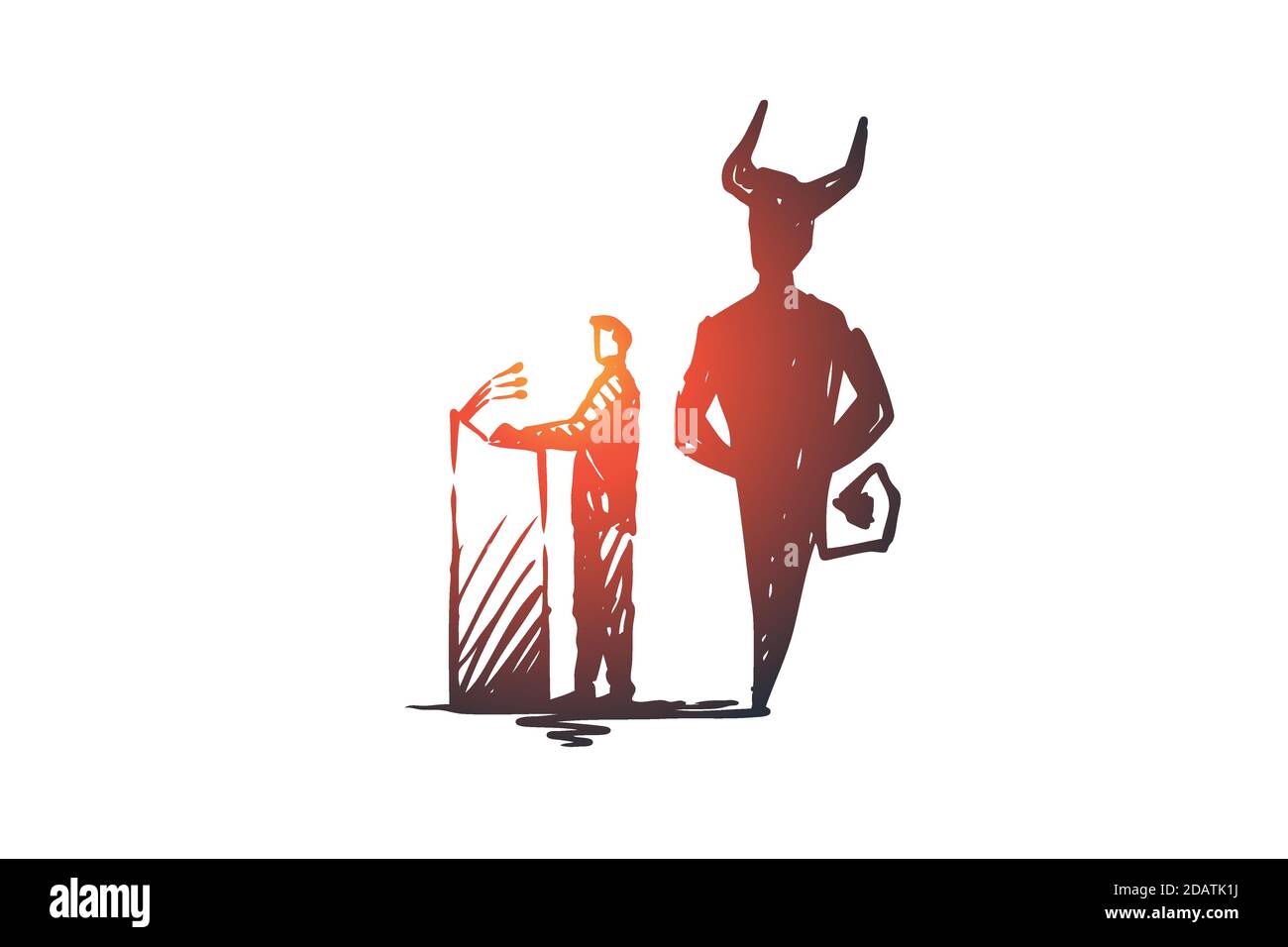 Politician, debate, elections concept. Hand drawn sketch isolated ...