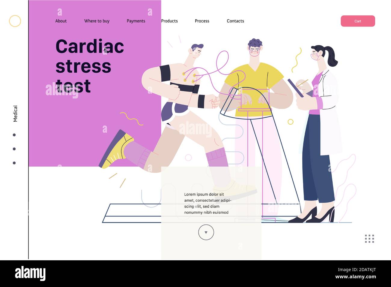 Electrocardiogram procedure Stock Vector Images - Alamy