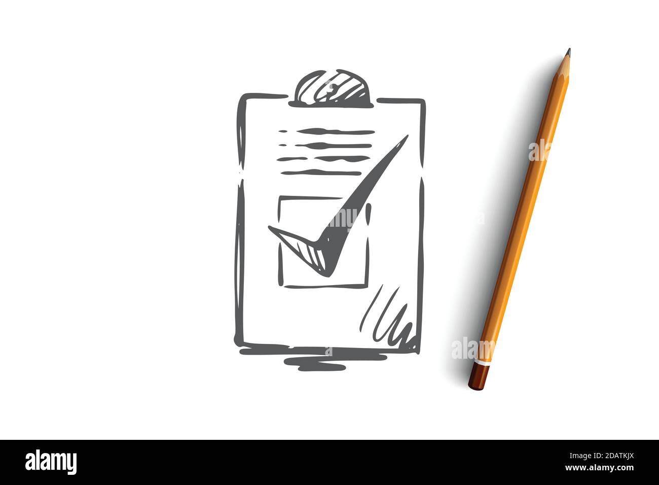 Approved, accepted concept. Hand drawn sketch isolated illustration ...