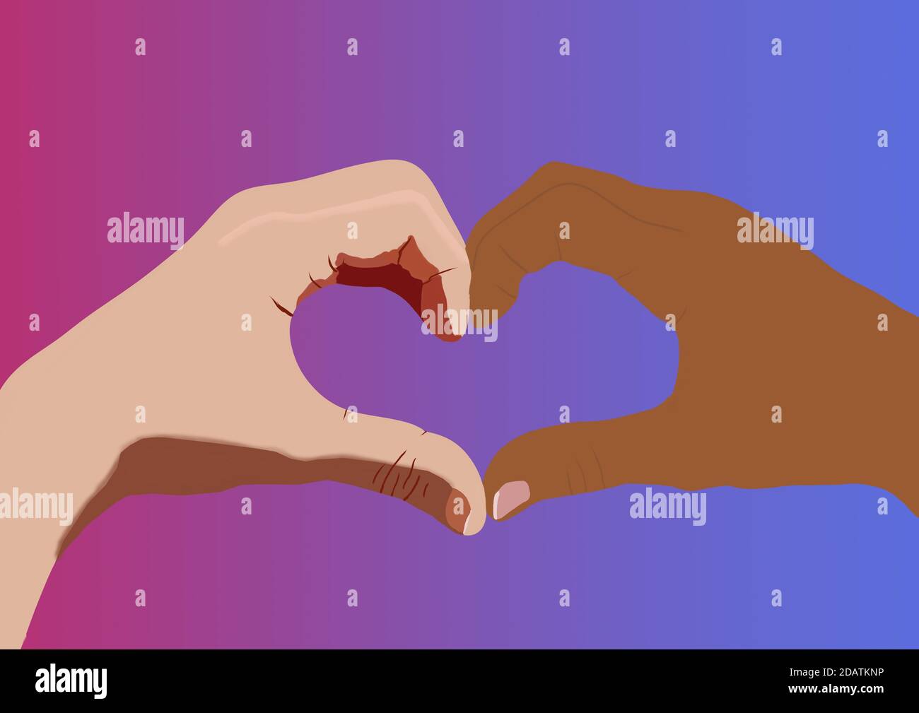 Diversity heart hands Stock Photo - Alamy