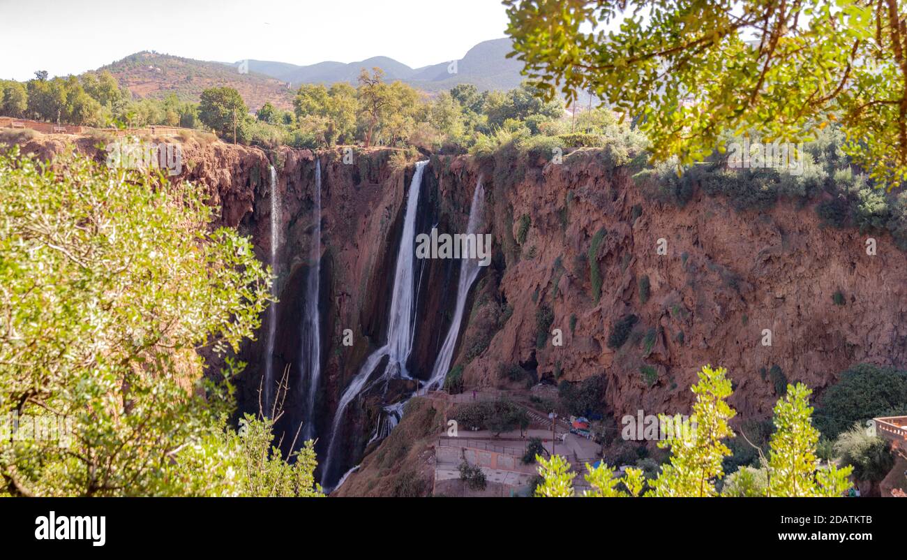 Ouzoud waterfalls near Marrakech in High Atlas, Morocco. North Africa ...