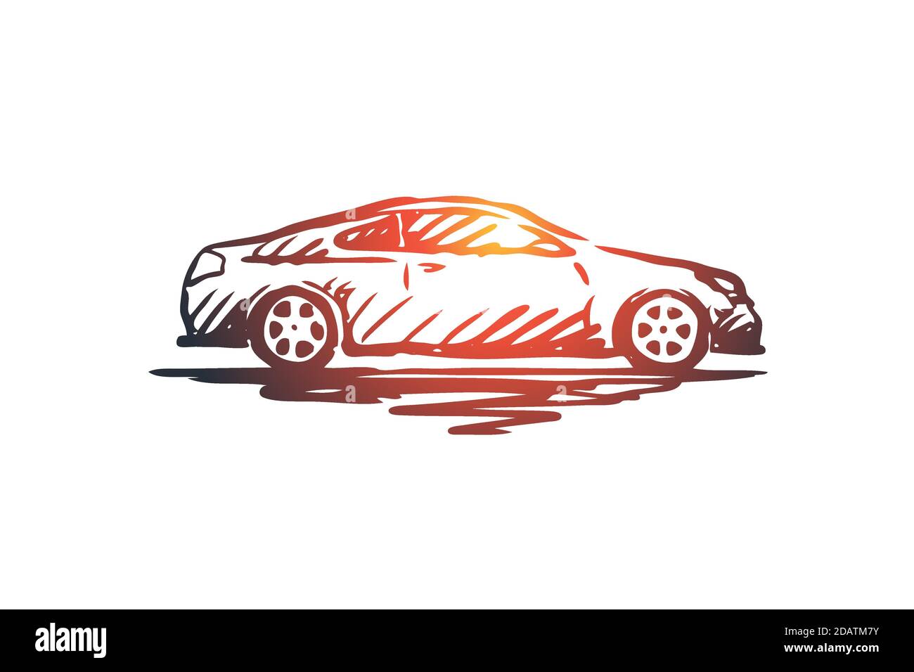 Black car hand drawn clipart hi-res stock photography and images - Alamy