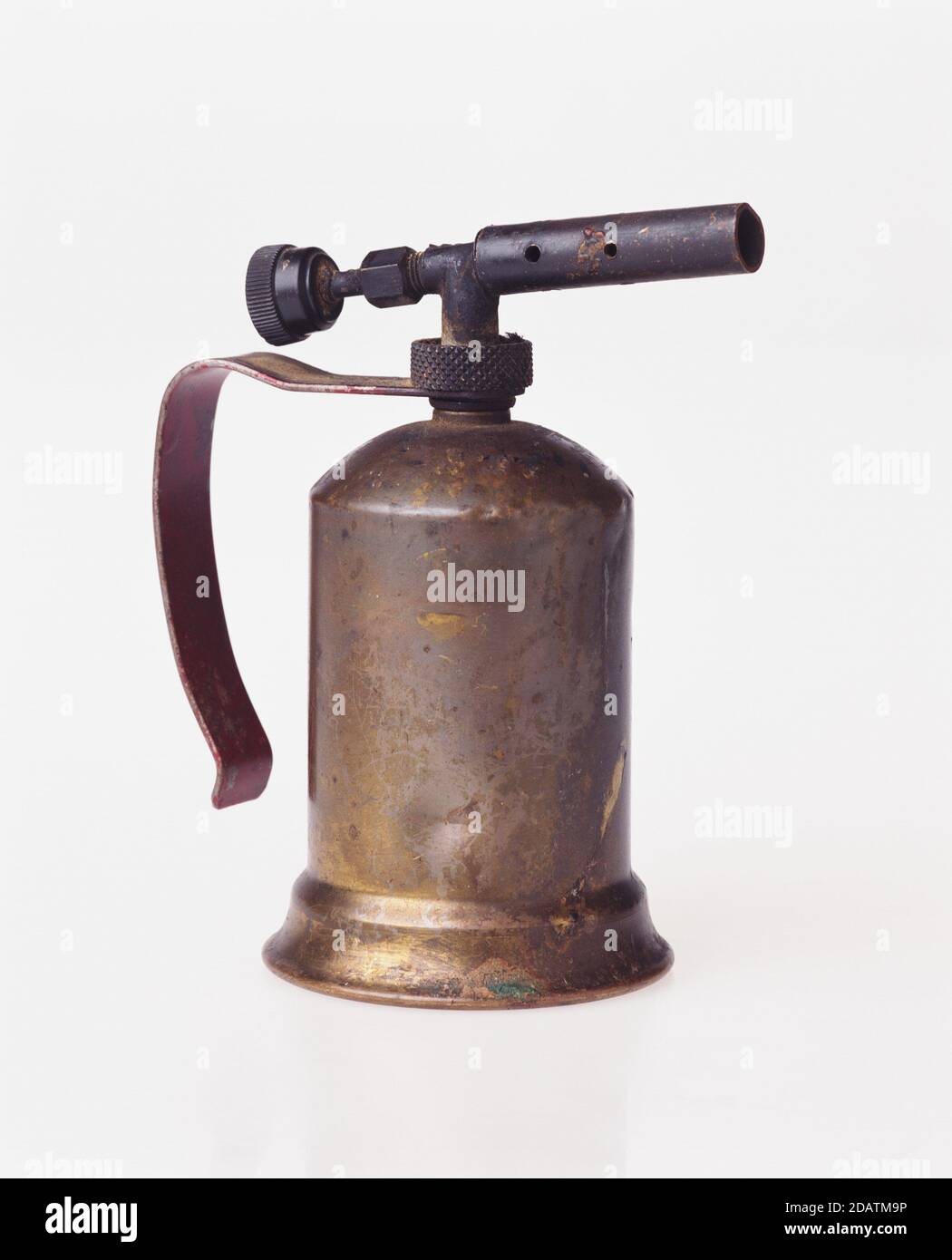 old bronze torch isolated on white background Stock Photo - Alamy